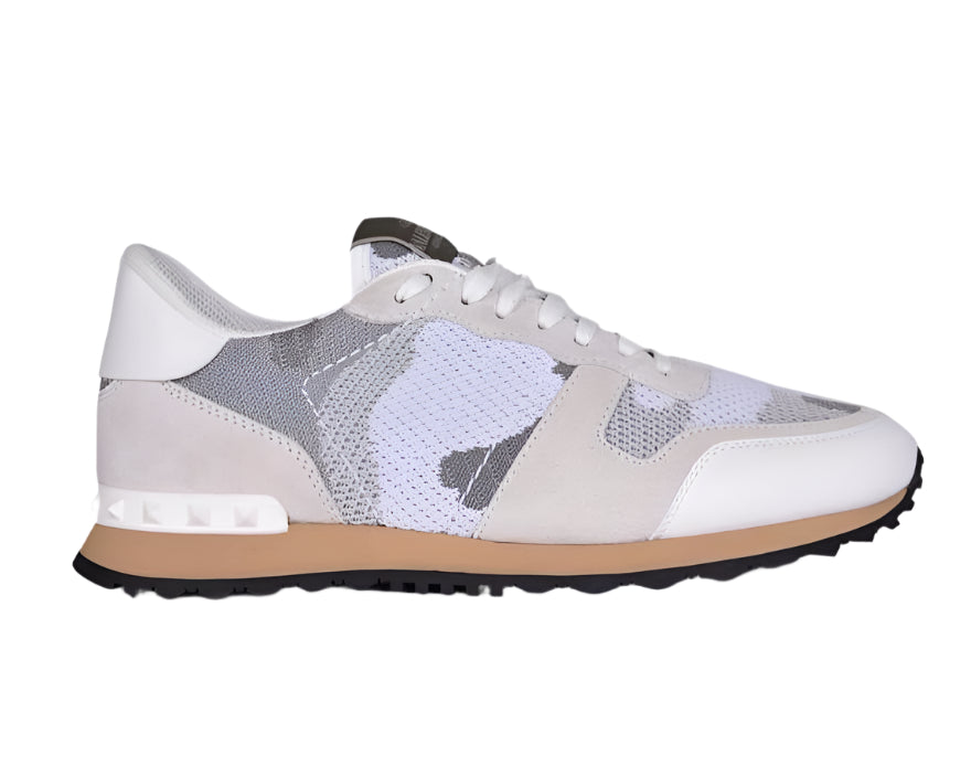 Valentino Trainers Garavani Rockstud White Grey Camo Mesh Cavern valentino-trainers-garavani-rockstud-white-grey-camo-mesh-cavern